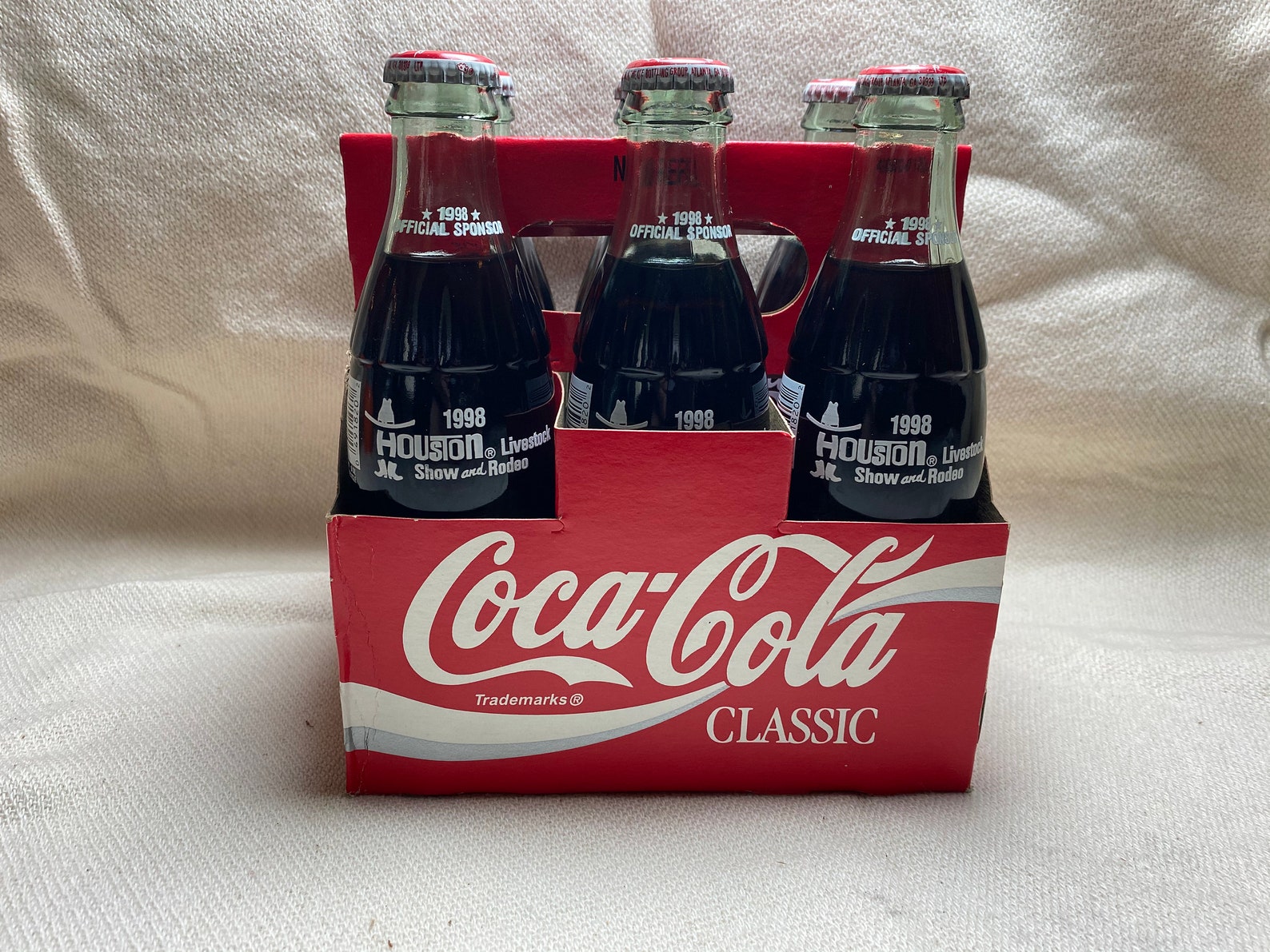 Rare Vintage Coca-Cola bottles 6-pack Houston Livestock | Etsy