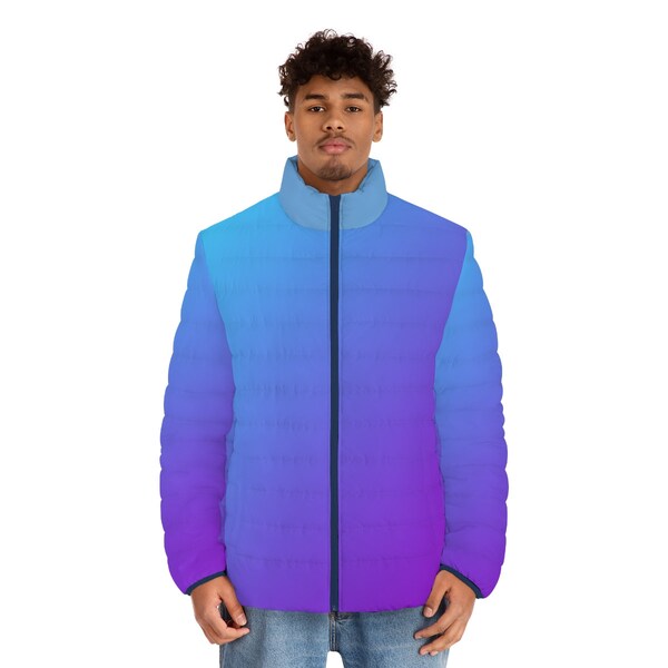 Light Blue Puffer Jacket - Etsy