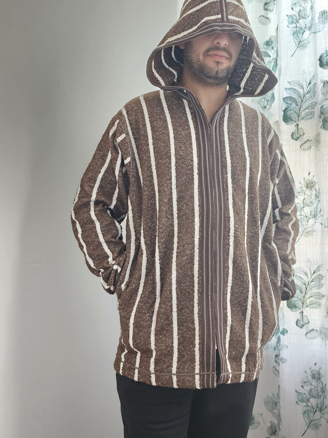 Moroccan Djellaba Jackets Hooded . Handcrafted. Berber Warm Jacket - Etsy