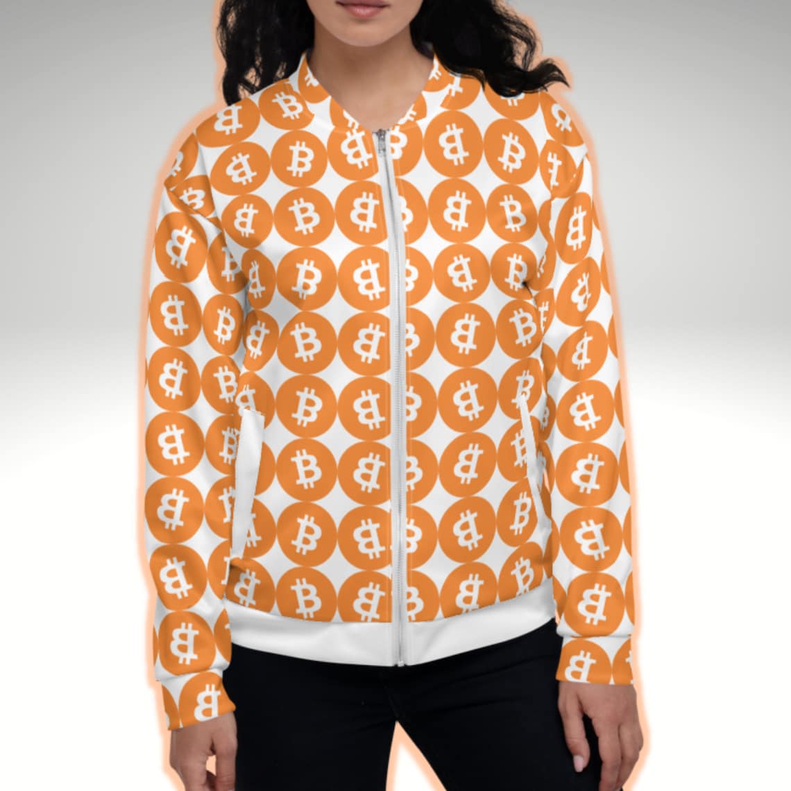 Bitcoin Bomber Jacket All-Over Unisex Bitcoin Print Bitcoin | Etsy