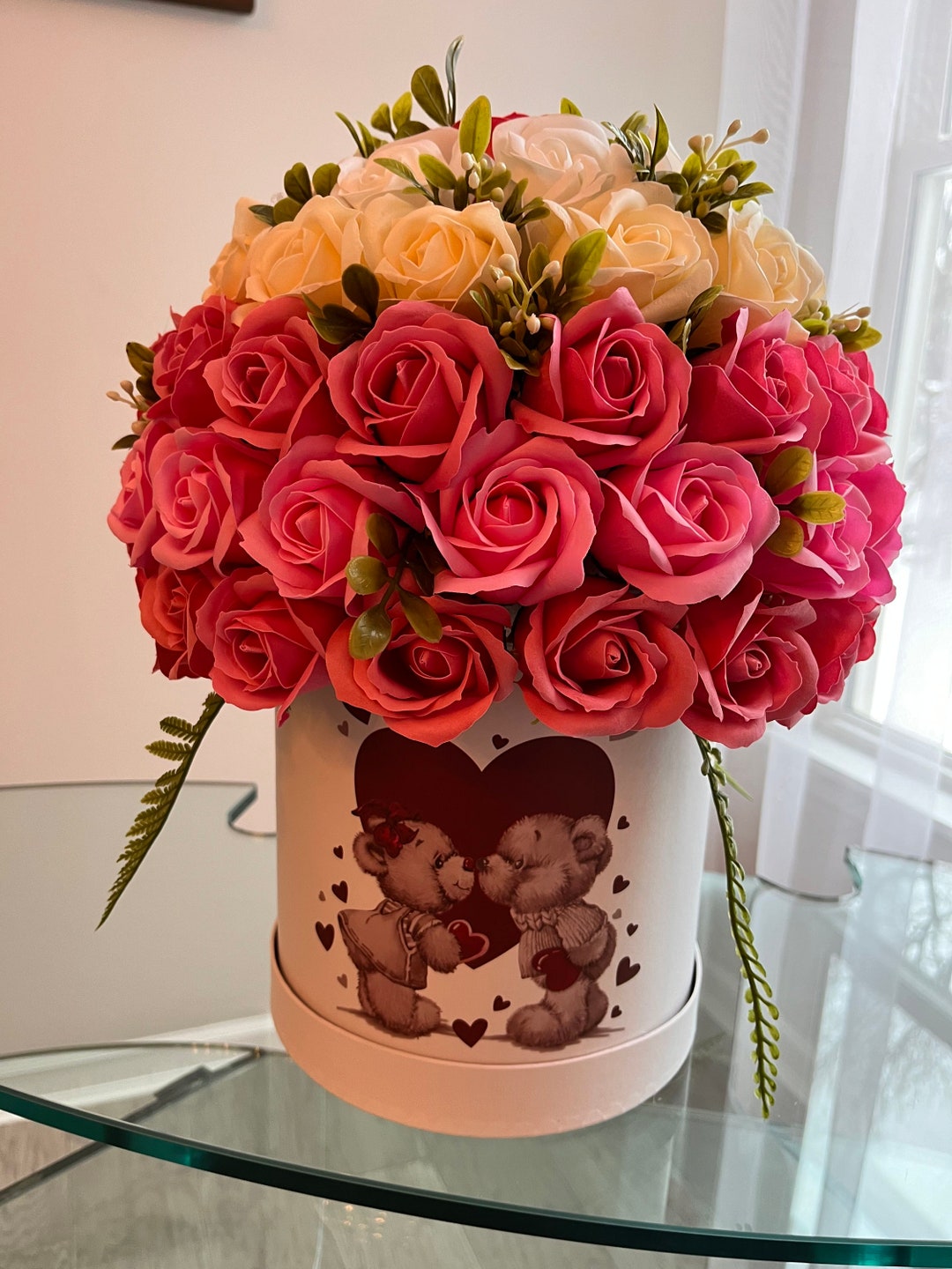 Handmade Soap Flower Bouquet, Box Flowers, Mom Gift - Etsy