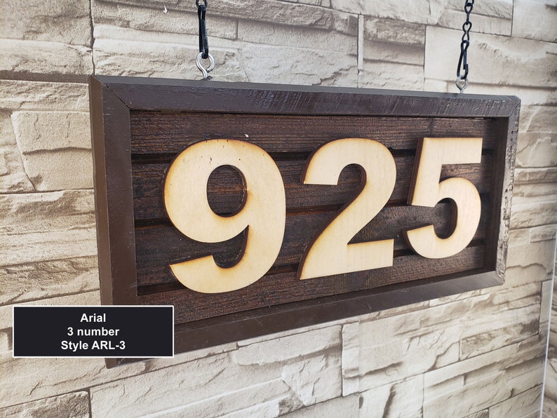 Personalized Wood House Address Sign: Handcrafted Hanging Plaque - Etsy