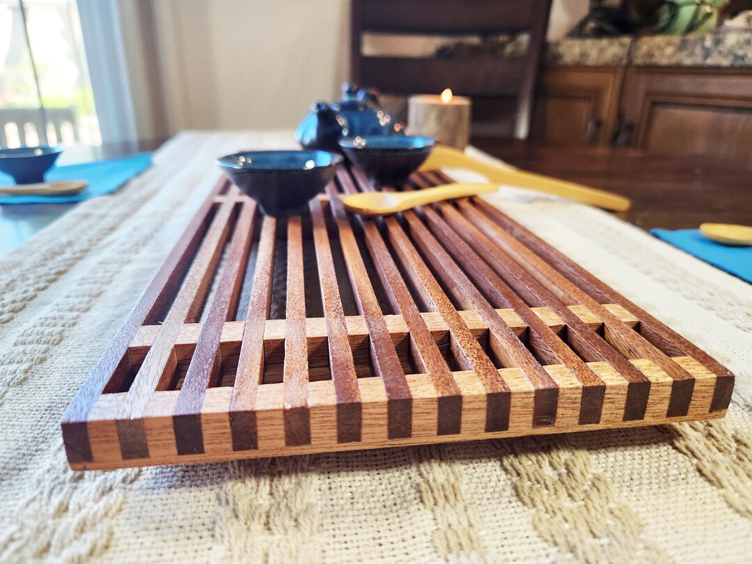 Hardwood Trivet for Kitchen Dining Heated Dishes water and Heat ...