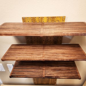 Hardwood Open Slat Shelf Décor for Kitchen Dining Family Bedroom ...