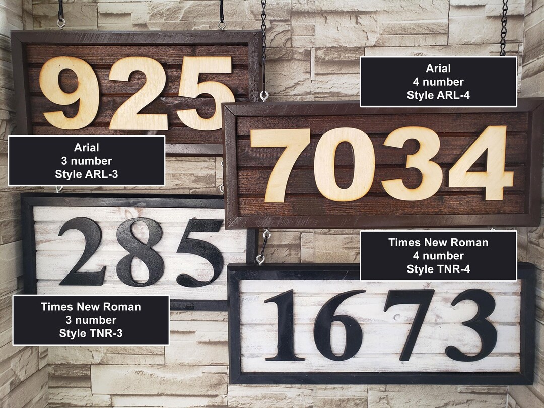 Personalized Wood House Address Sign: Handcrafted Hanging Plaque - Etsy