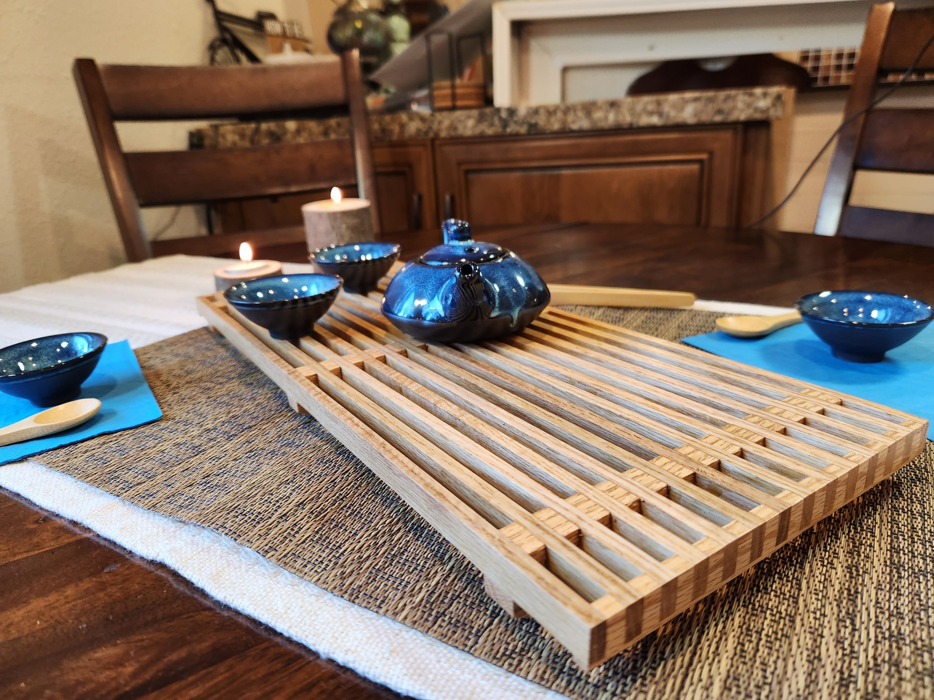 Red Oak Hardwood Trivet: Heat & Water Resistant Kitchen Centerpiece - Etsy