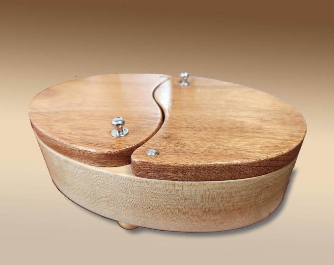 Classic Wooden Box With Lid Made From Solid Walnut, Multi Purpose Wood ...