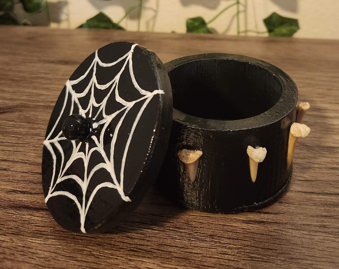 Black Gothic Shark Teeth Trinket Box - Etsy