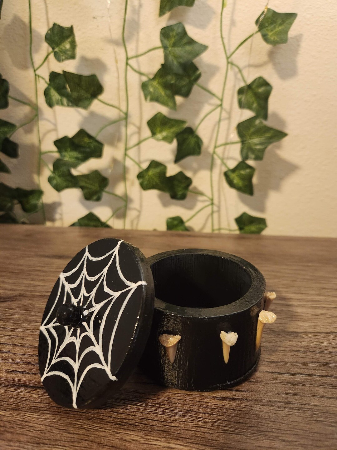 Black Gothic Shark Teeth Trinket Box with Detachable Lid - Etsy
