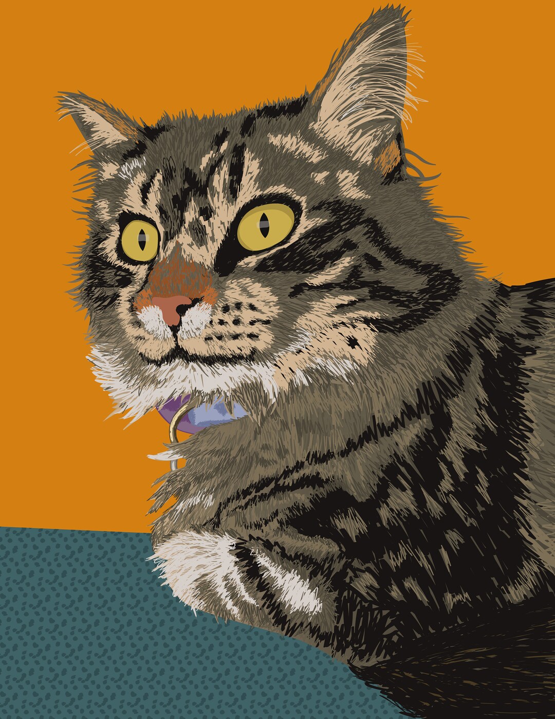 Custom Digital Pet Portrait (print) | Personalized Art - Etsy