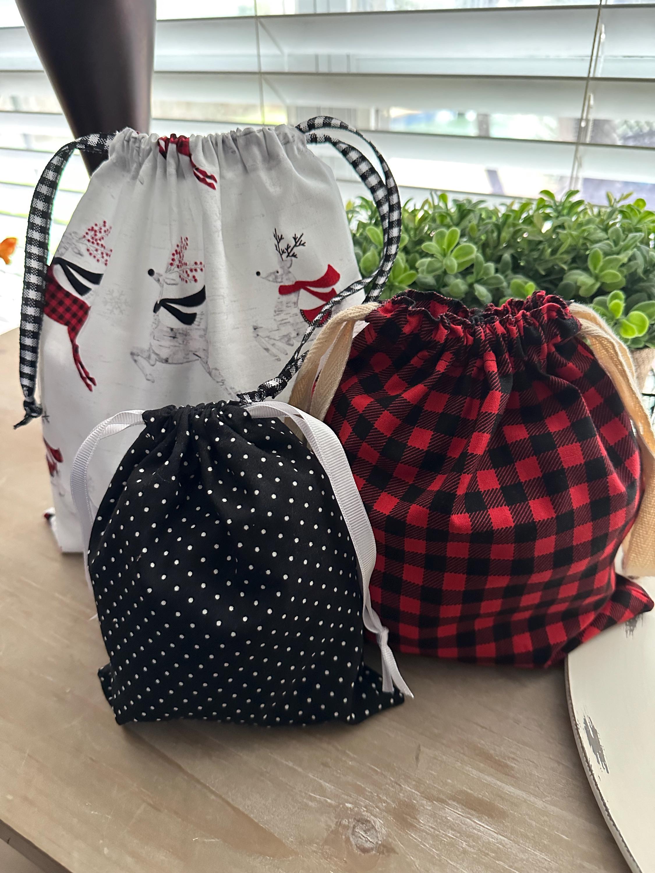 Drawstring Gift Bag Sewing Pattern PDF – 3 Sizes – DIY Reusable Fabric ...