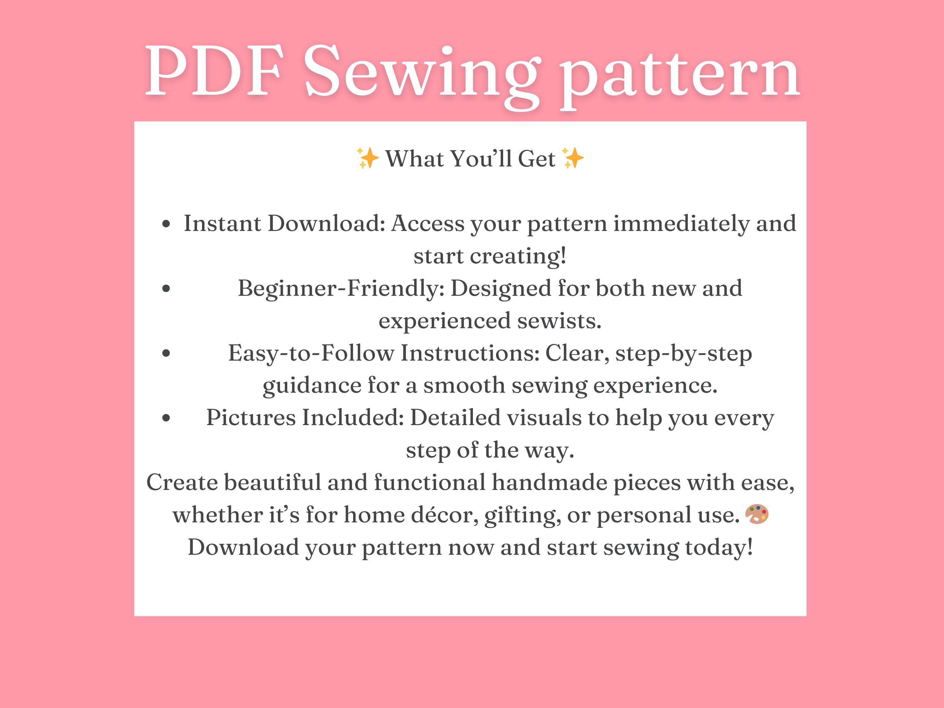 Drawstring Bag Sewing Pattern PDF | Beginner Friendly Bag Sewing ...