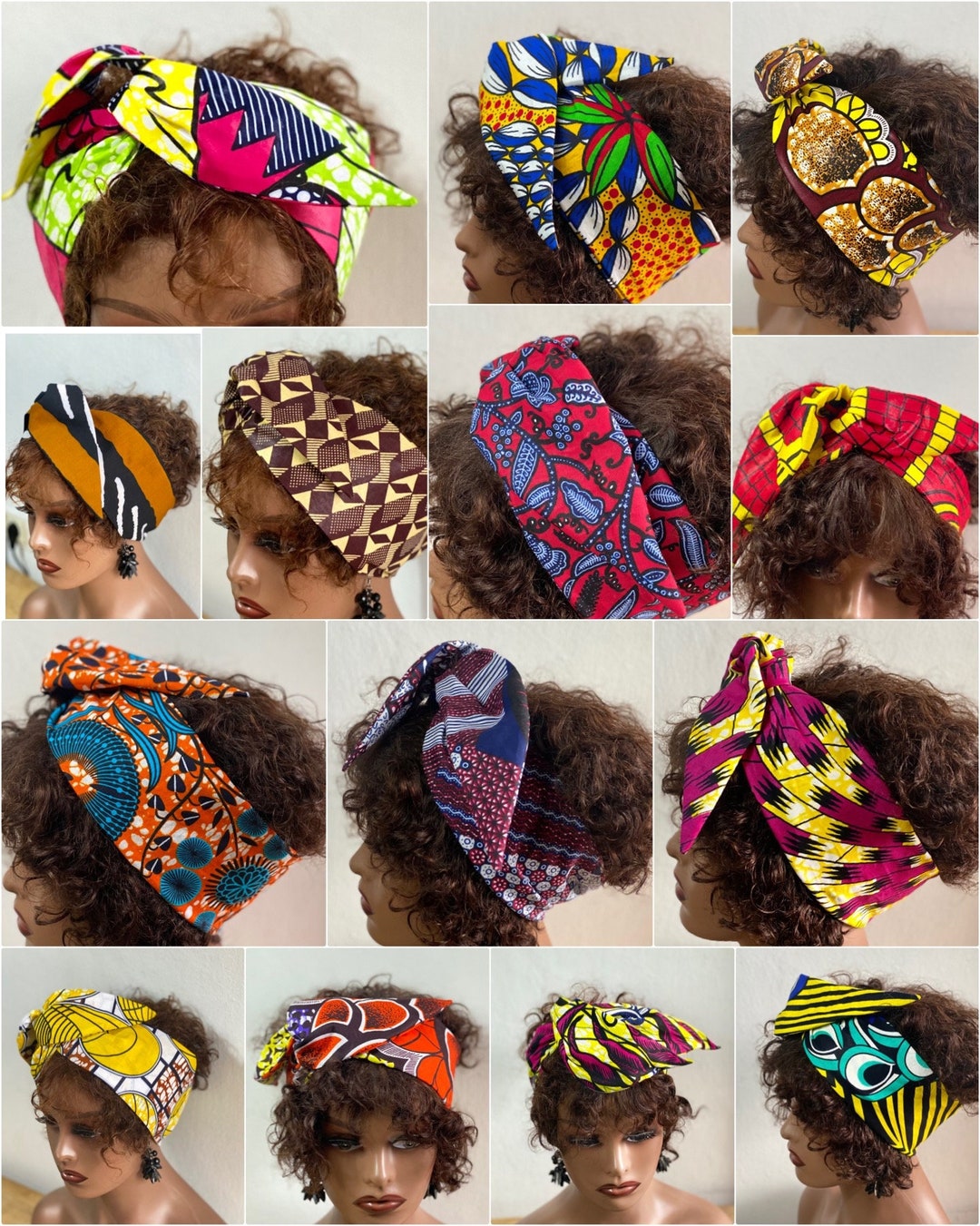 Flexible Wire Headband / Modular African Wax Headband / Ankara Wax ...