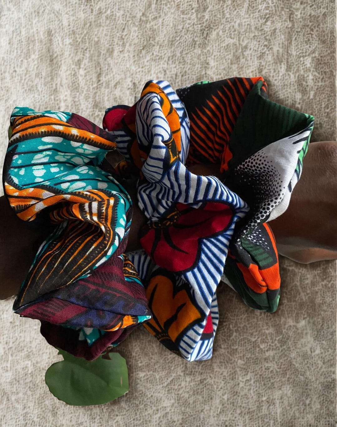 XL African Ankara Wax Scrunchie – Handmade Wax Fabric Scrunchie, Women ...