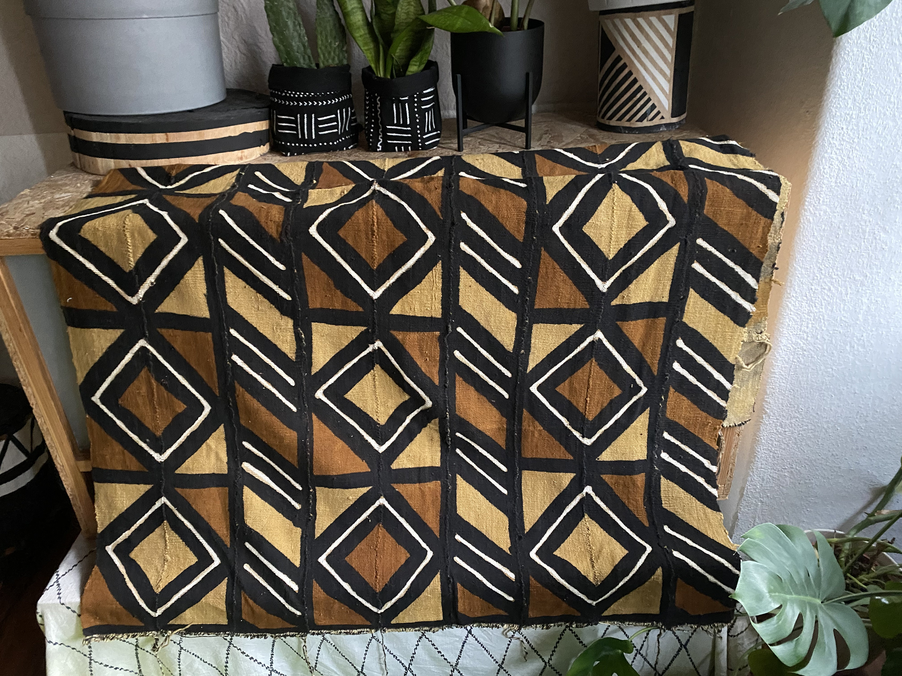 Bogolan From Mali, Hand Woven and Dyed Cotton Fabric, Natural Dye, Real ...