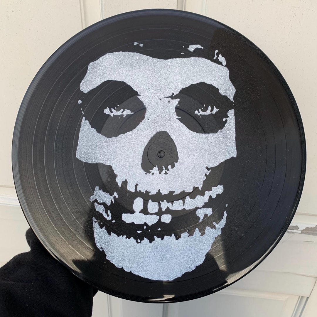 Hand-painted Misfits 12" Vinyl Record Art - Etsy