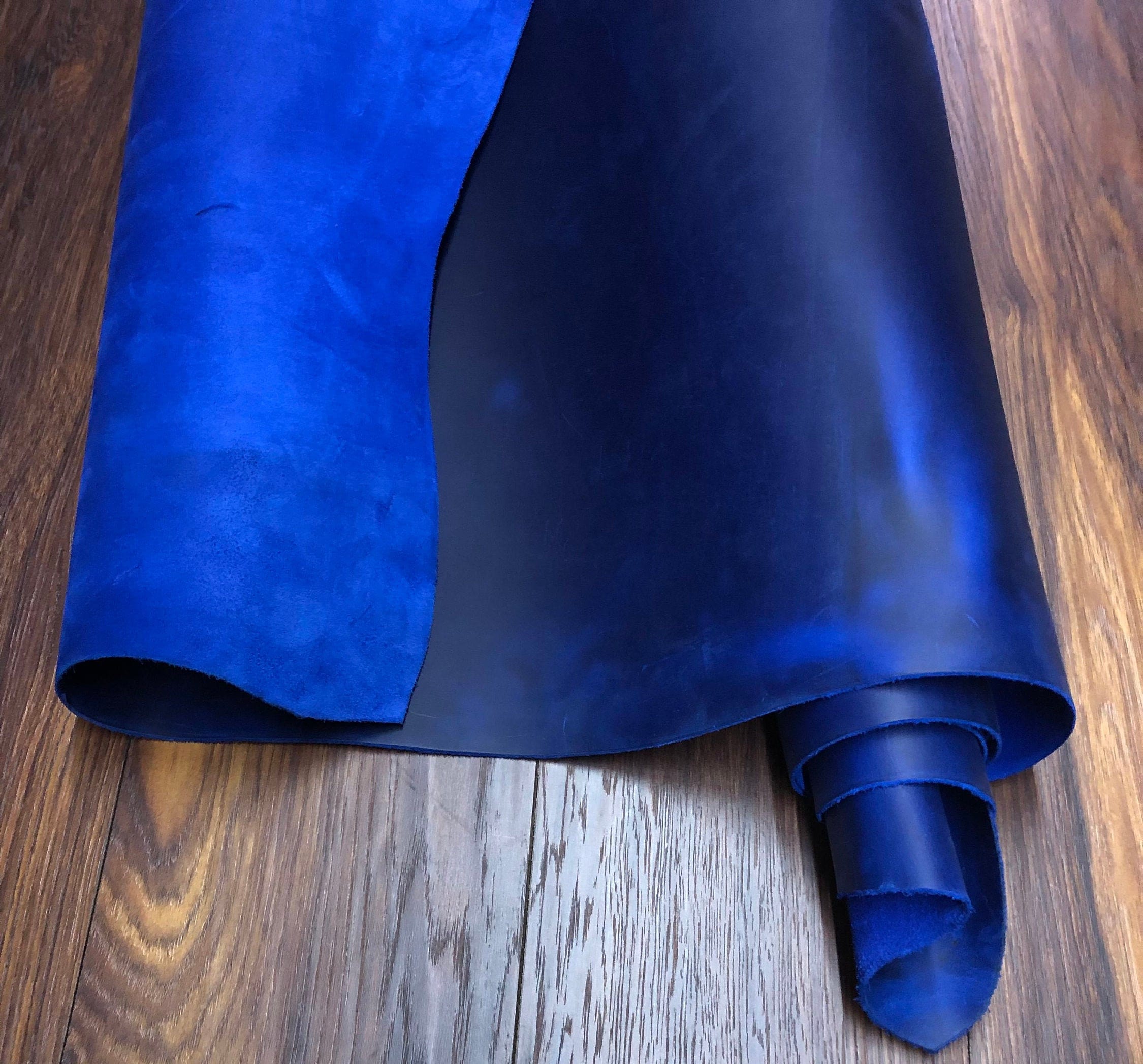 Parliament Blue 1.8-2 Mm Crazy Horse Calf Leather, Effect Leather ...