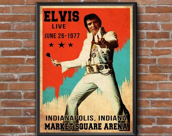 Elvis Live Poster - Etsy