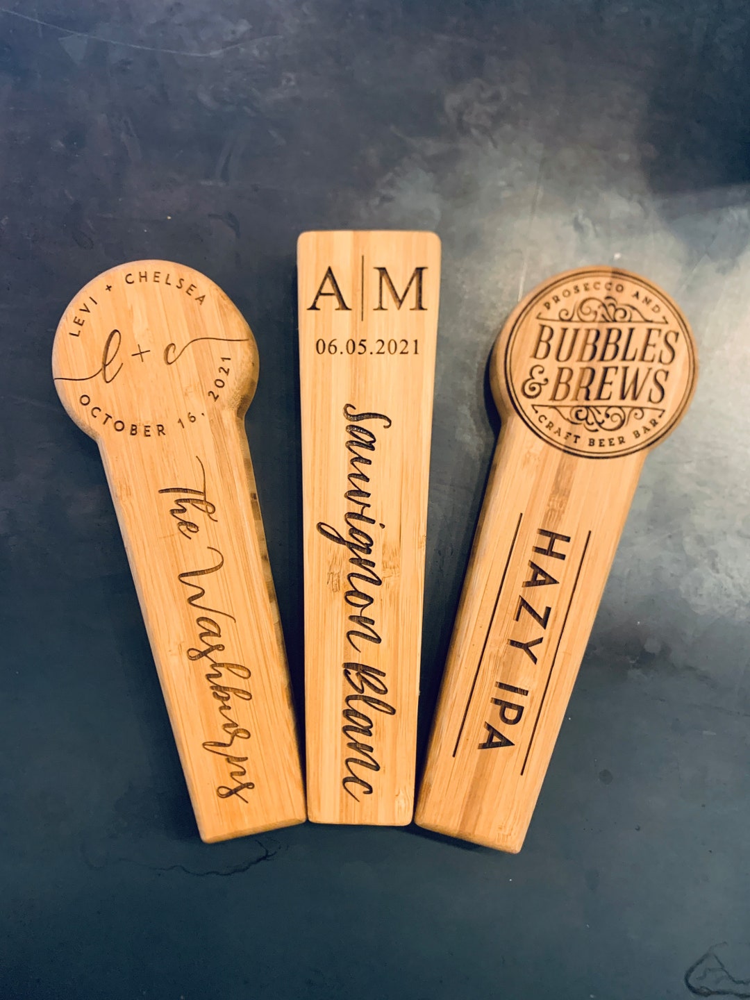 Personalized Bamboo Tap Handles - Etsy