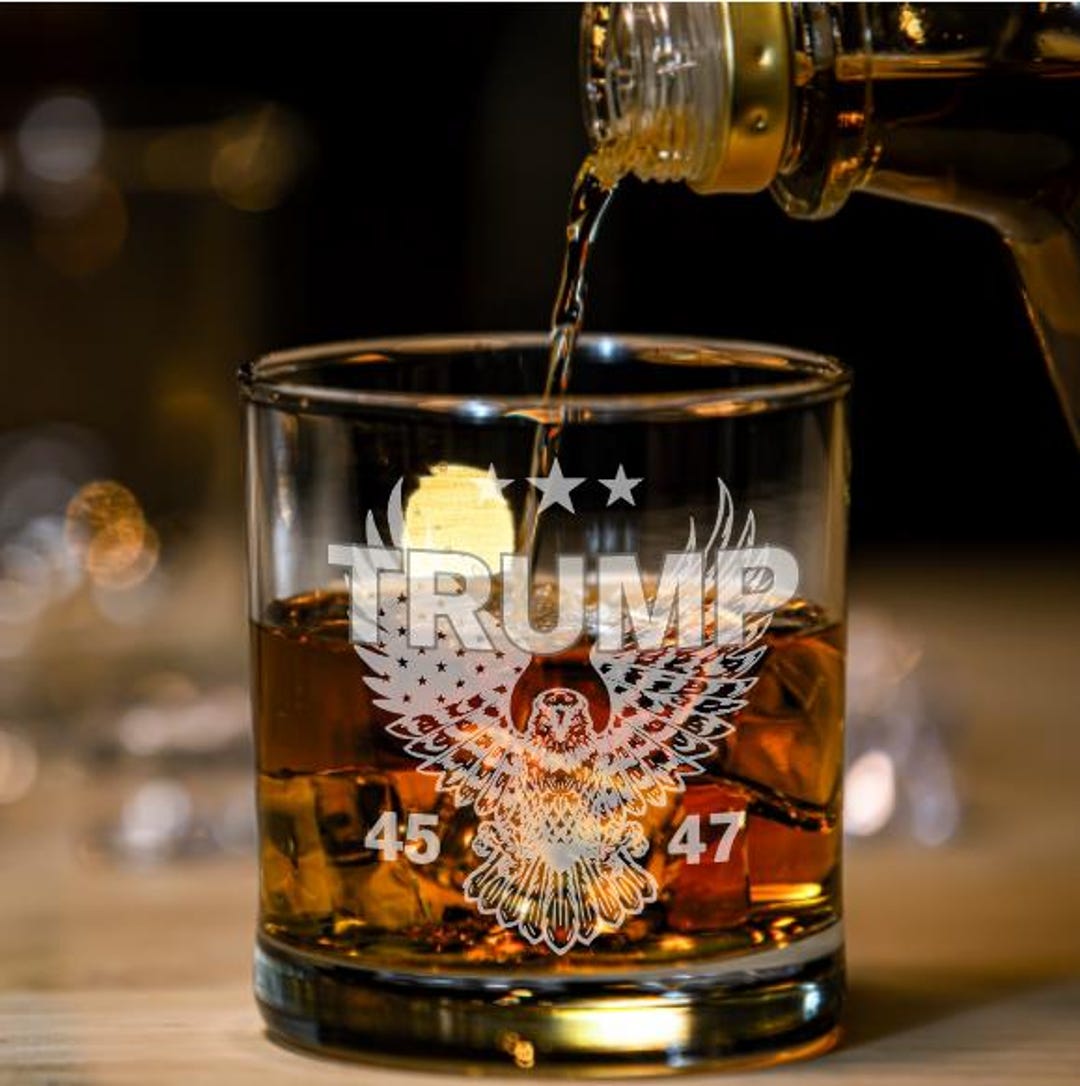 Trump Gift Idea Whiskey Glass Trump Custom Trump Engraved Whiskey Trump ...