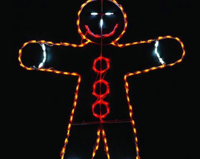 Christmas Light Display LED Gingerbread Boy Outdoor Yard Art - Etsy