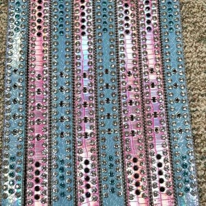 Western Rhinestone Belts Luxury Holographic Croc Print Rodeo Party ...