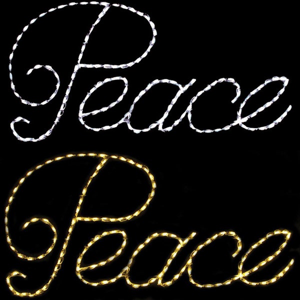 Lighted Peace Sign - Etsy