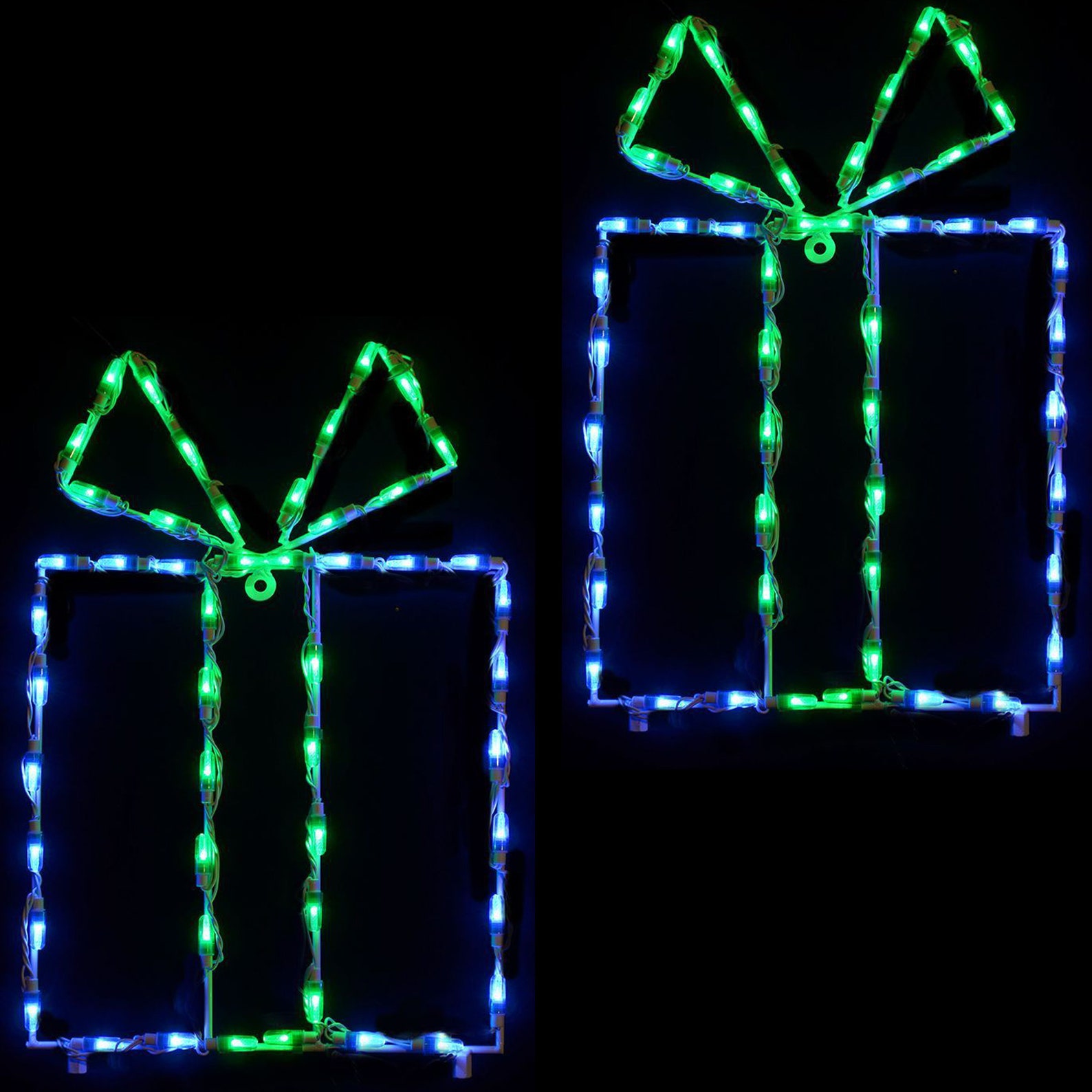 2 Pack Christmas Gifts Boxes LED Lighted Yard Art Outdoor - Etsy