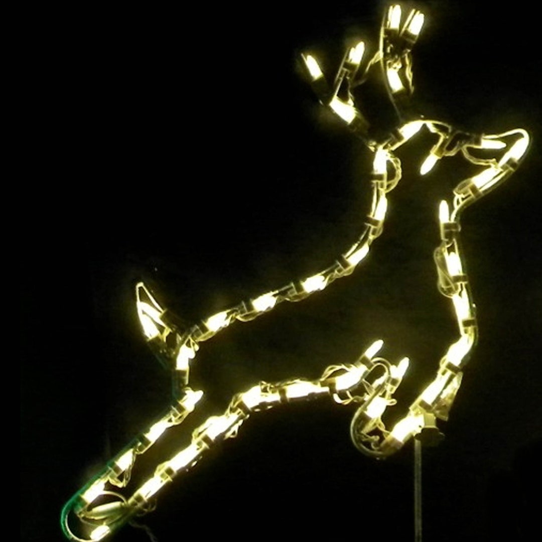 Christmas Outdoor Decorations LED Lighted Wireframe Deer, Reindeer ...