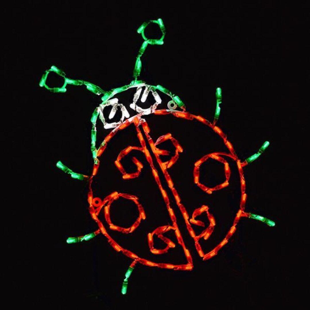 Summer Spring LED Outdoor Decorations, Lighted Lady Bug Yard Art ...