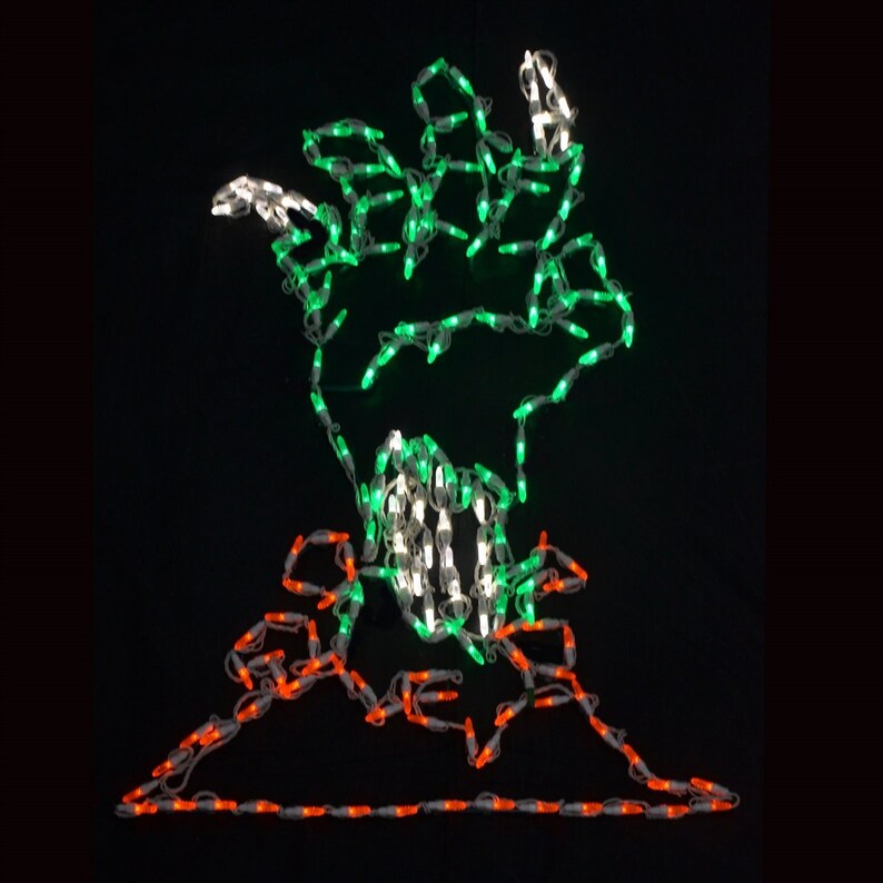 Halloween Decoration Light Display Zombie Hand LED Yard Art - Etsy