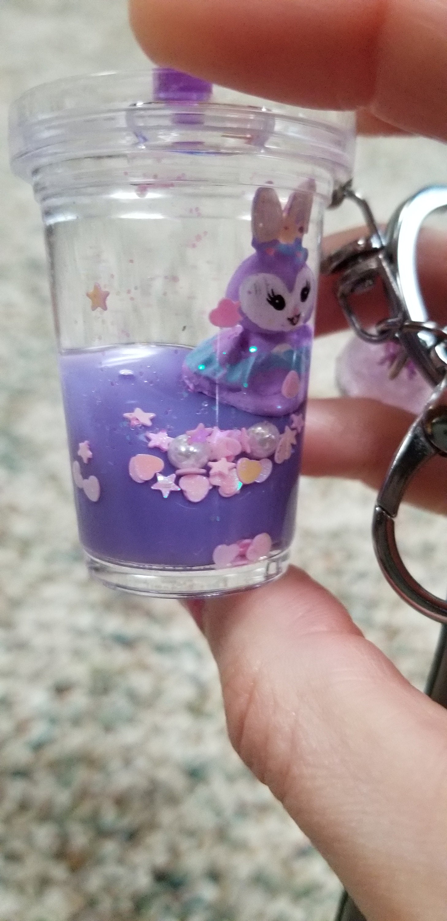 Bunny Glitter Liquid Keychains, Cute Kawaii Boba Babies, Milk Tea Drink ...