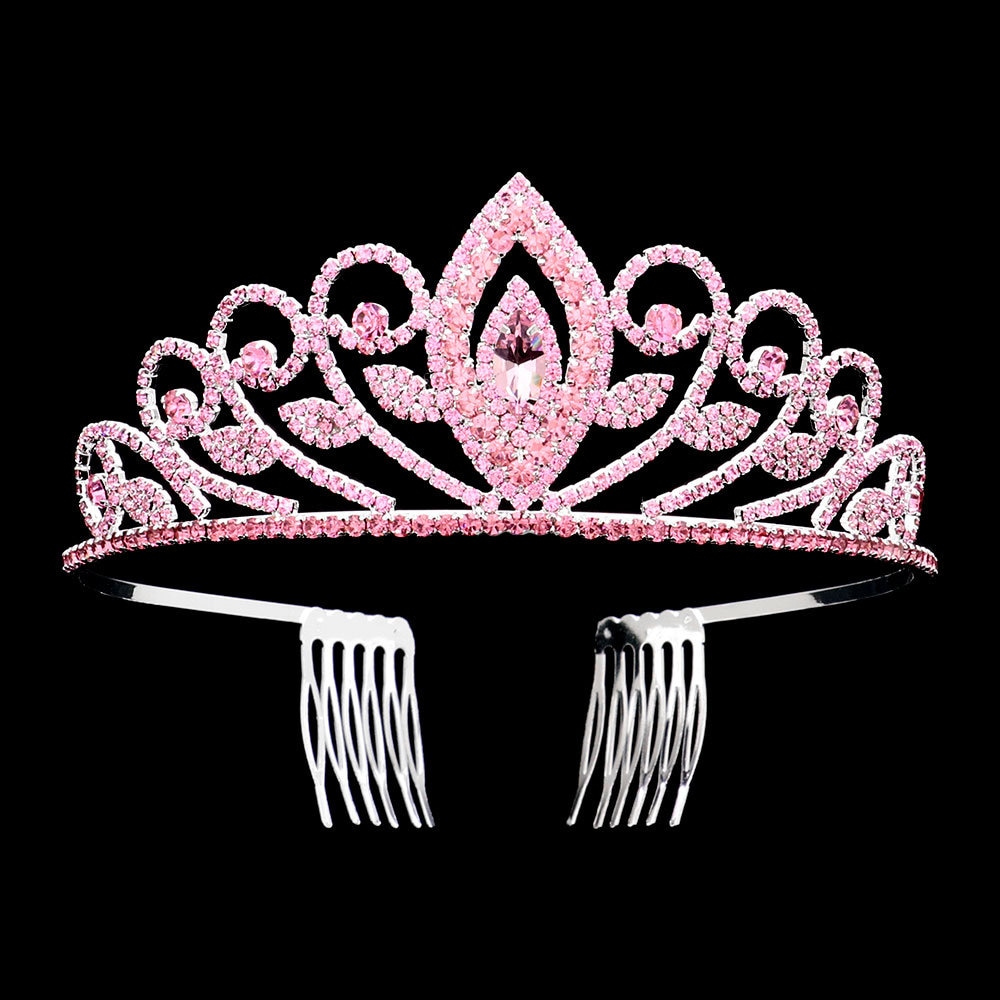 Pink Princess Crown Black Background