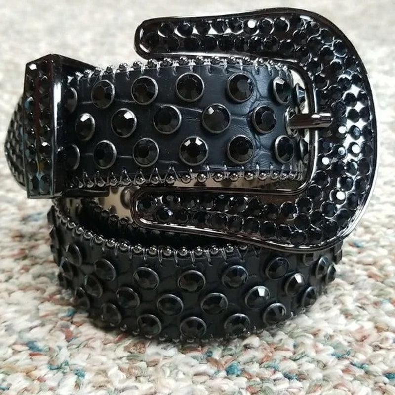 Rhinestone Belt - Etsy