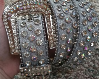 Pink Western Rhinestone Belts Glitter Women's Girls Cowgirl Rodeo Party ...