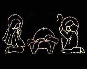 Led Lighted Nativity Scene - Etsy