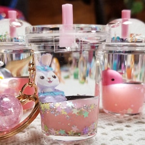 Pink Liquid Keychains, Kawaii Boba Babies, Cute Keychain Bag Charms ...