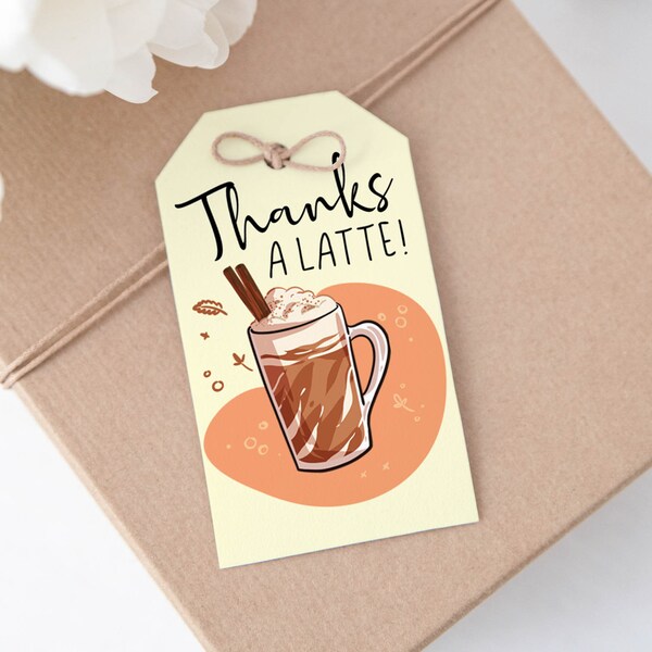 Thanks a Latte Tags - Etsy