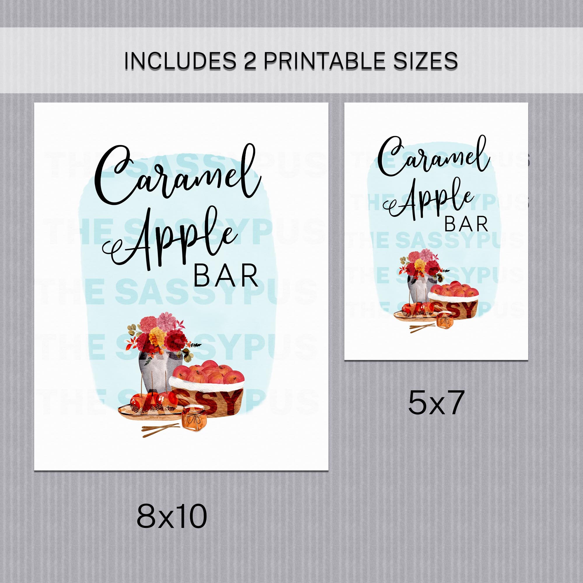Caramel Apple Bar Sign: Fall Party Decor (digital Download) - Etsy
