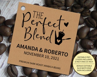 Coffee Favor Tags | Etsy