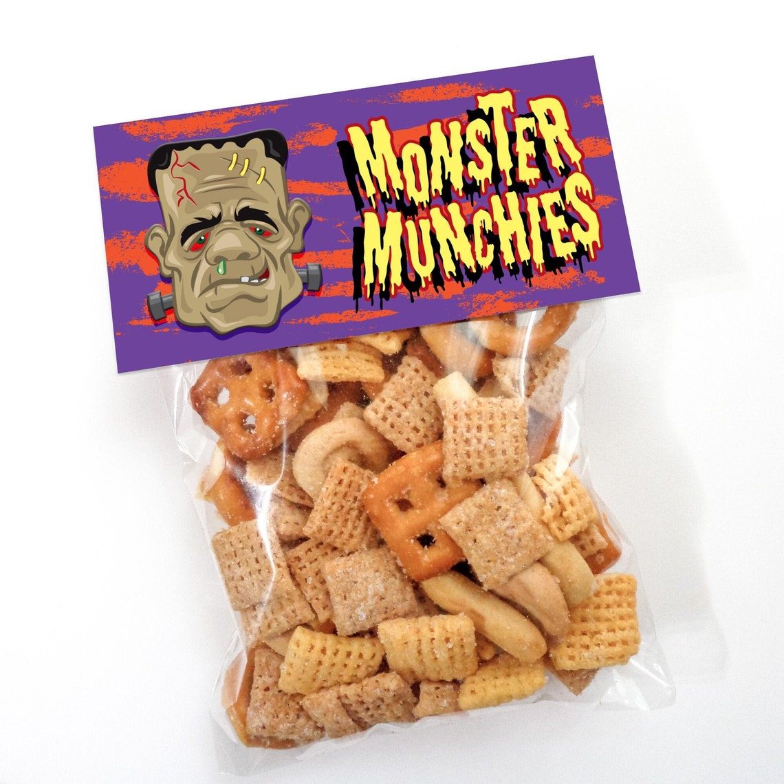 Halloween Treat Bag Topper Printable Frankenstein Monster Munchies ...