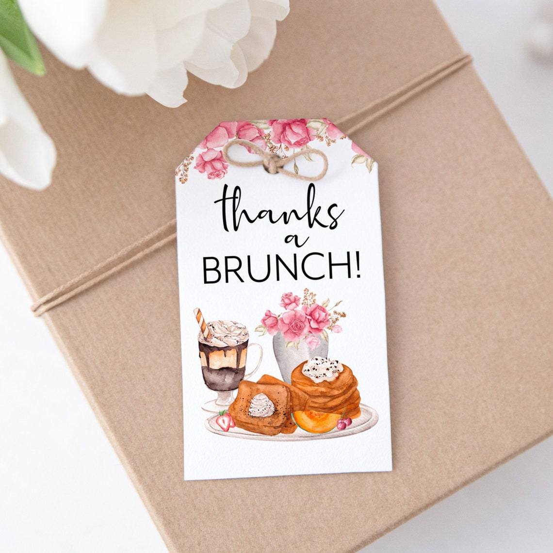 Thanks A Brunch Tag Template Printable Brunch Tags Instant Download ...