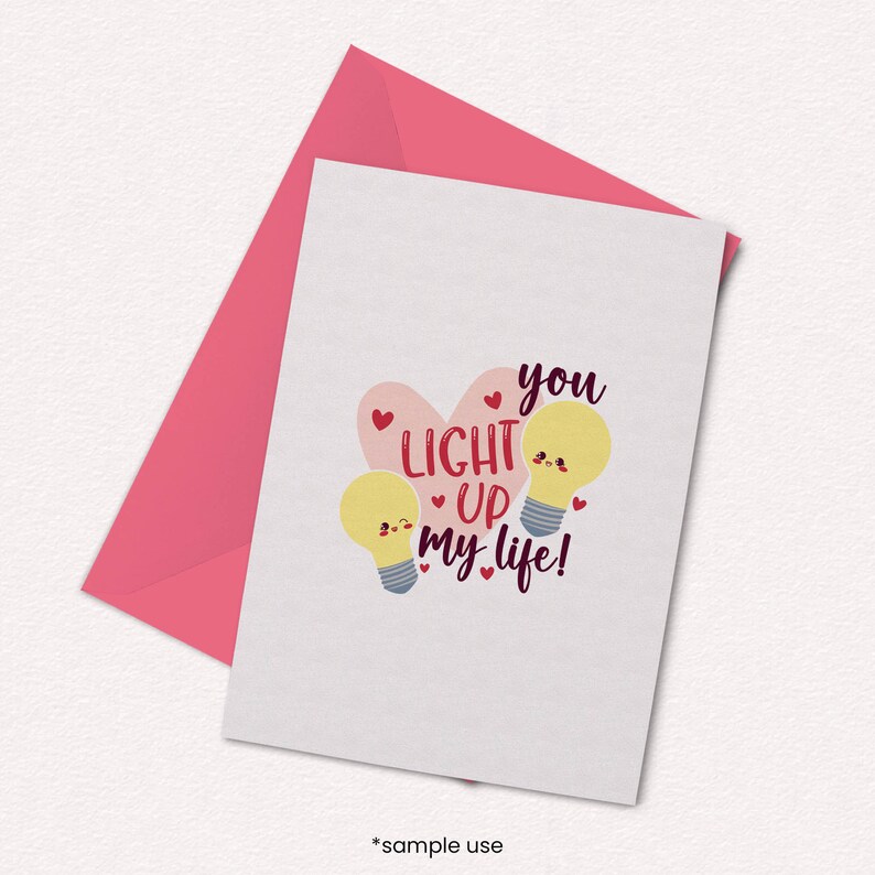 You Light up My Life PNG Valentine's Day Clipart Cricut PNG Kawaii ...