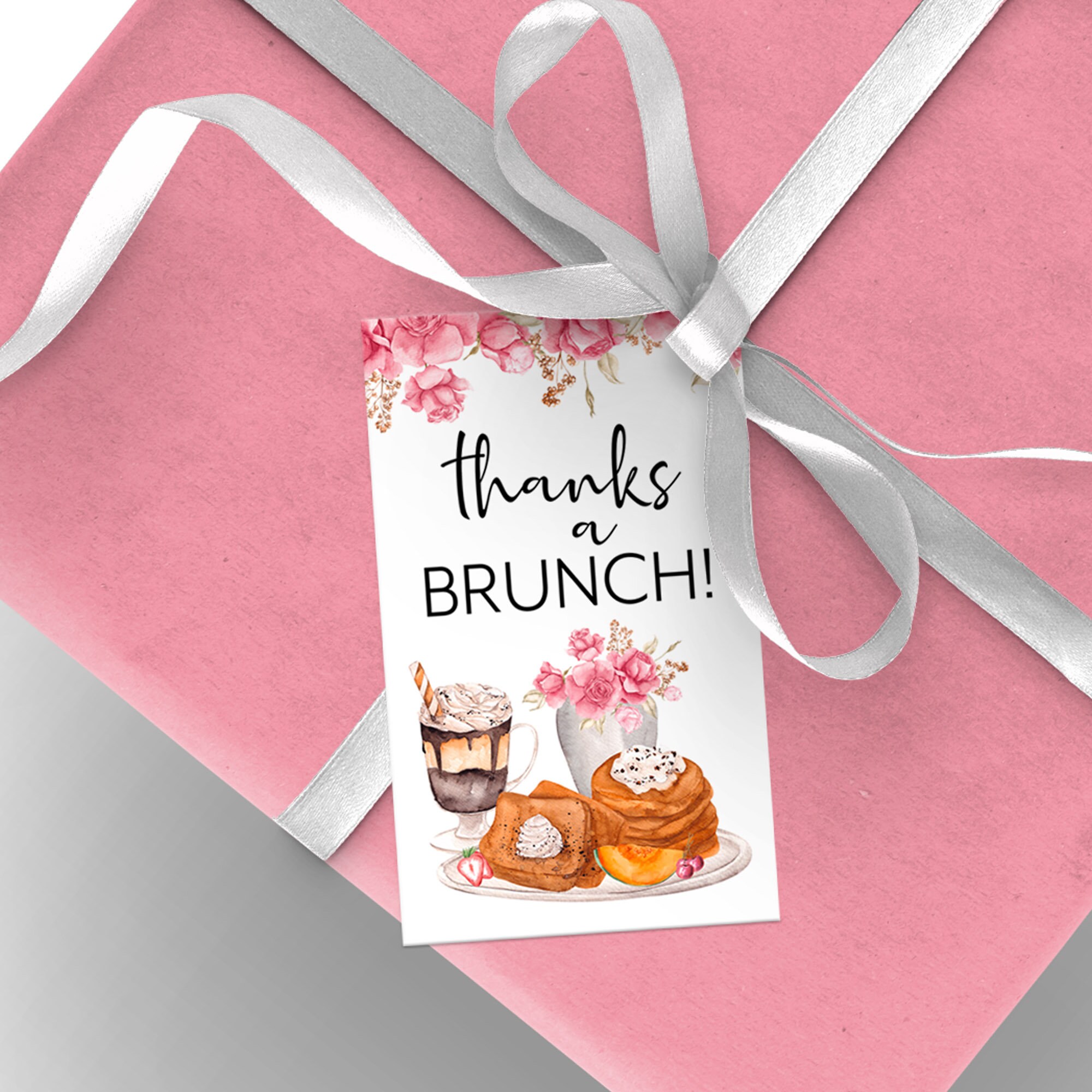 Thanks A Brunch Tag Template Printable Brunch Tags Instant Download ...