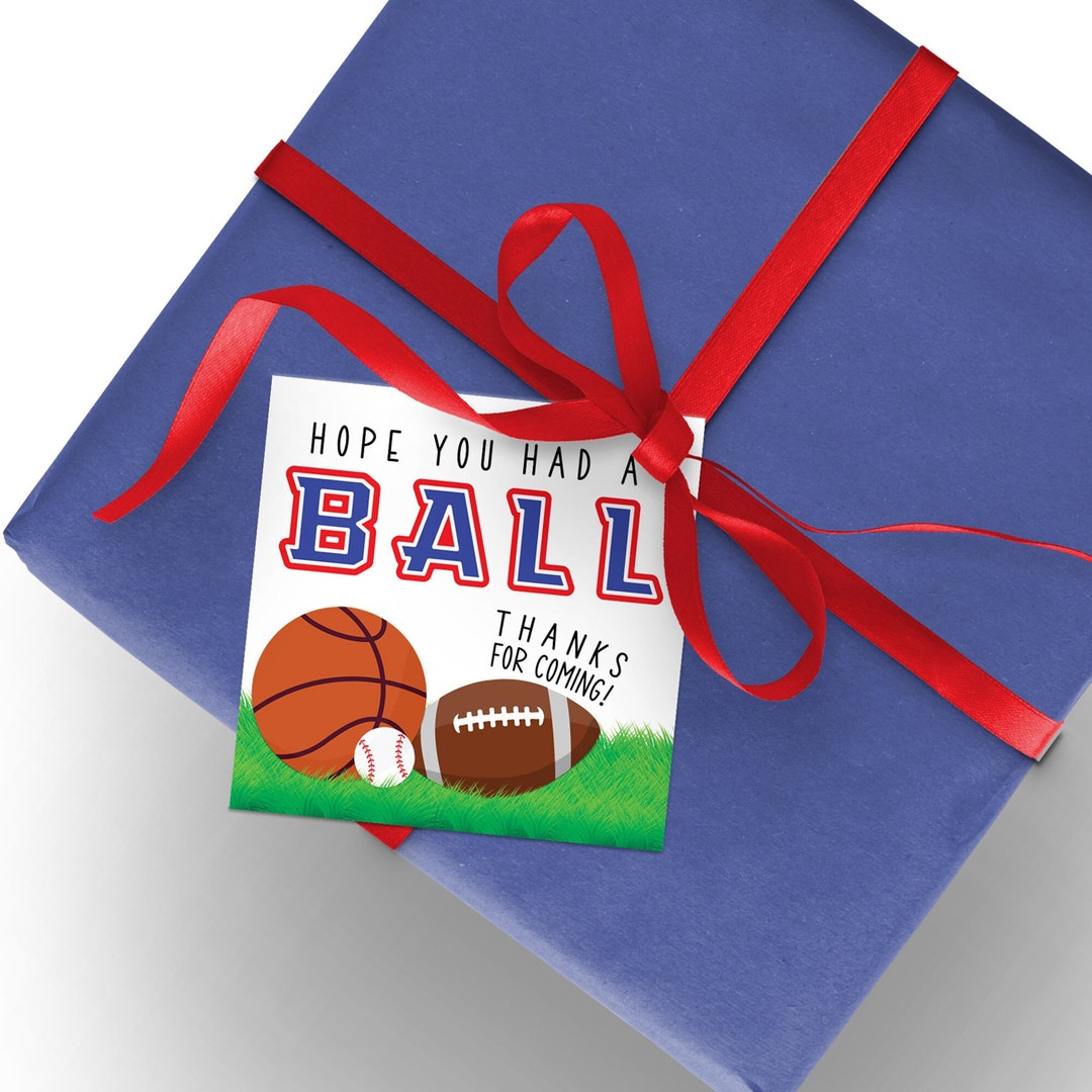 Hope You Had A Ball Tag Template Printable Sports Birthday Party Tags ...