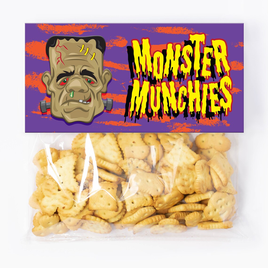 Halloween Treat Bag Topper Printable Frankenstein Monster Munchies ...