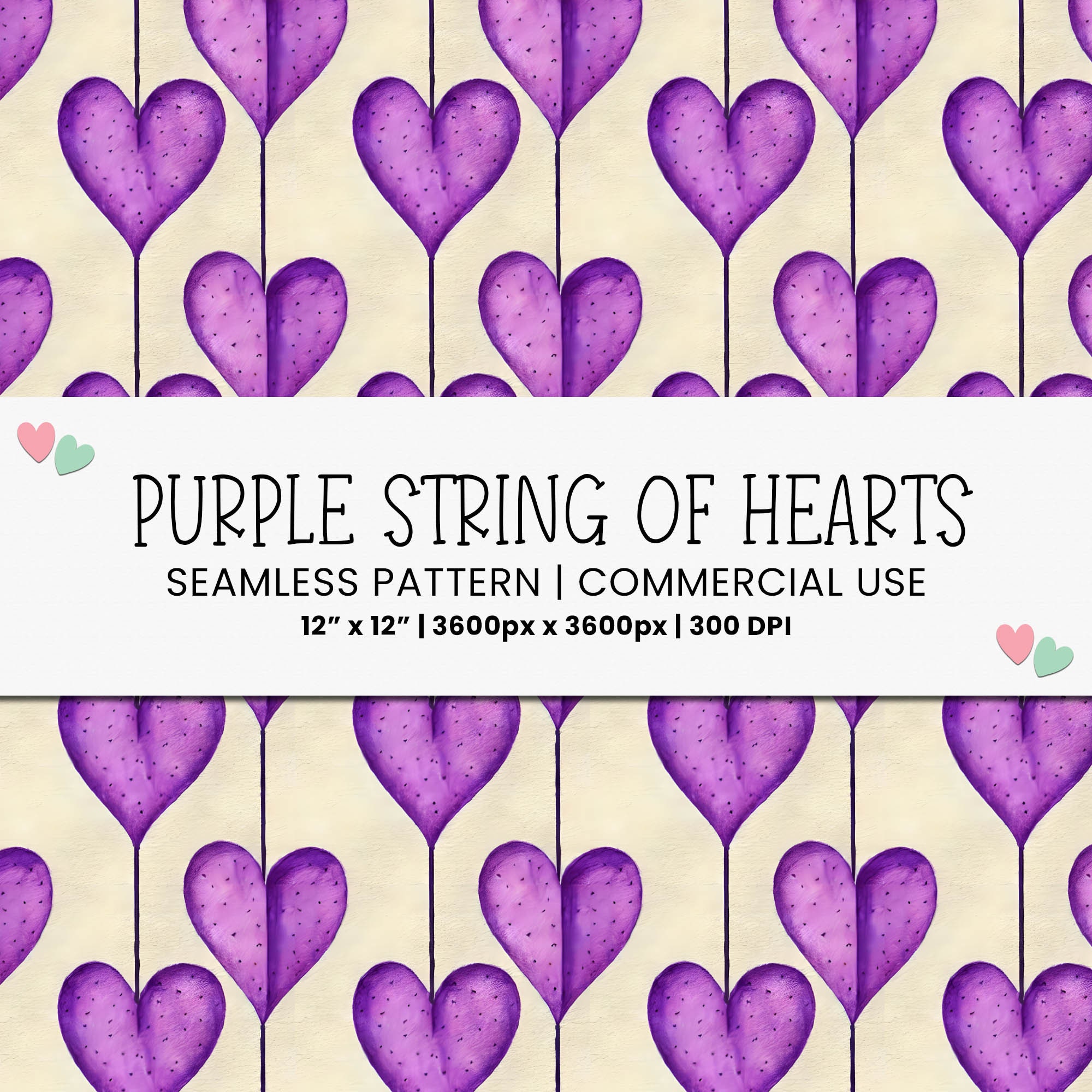 Purple Heart Background Design