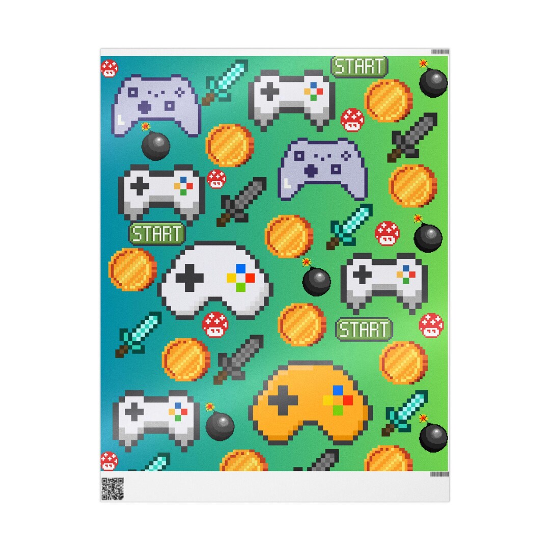 Gamer Wrapping Paper - Etsy