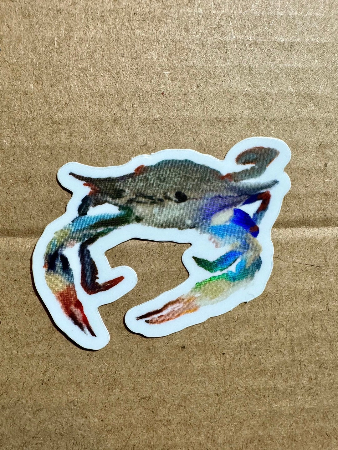 Holographic Blue Crab Sticker - 1.9”x1.4” - Etsy