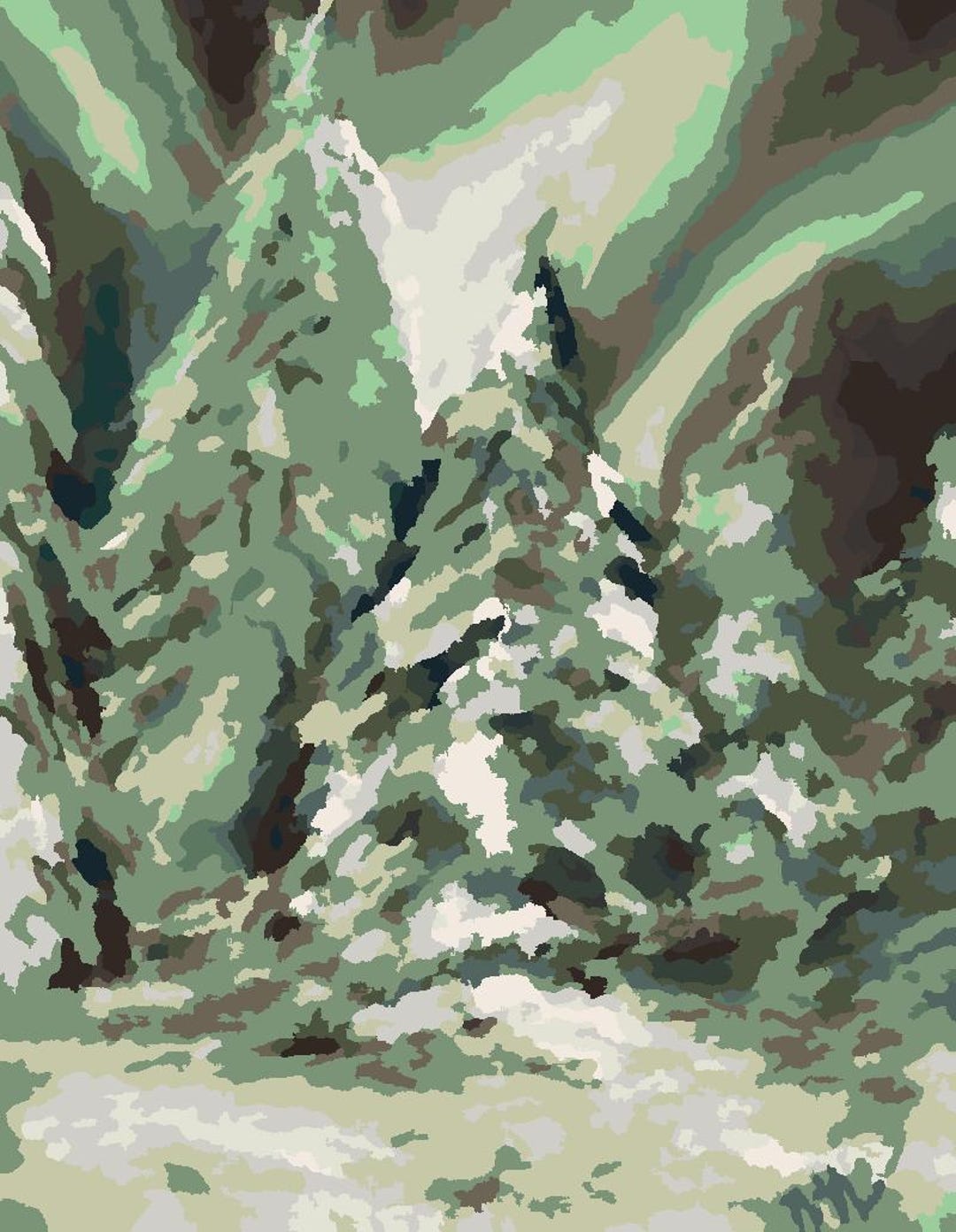 Northern Lights in the Forest Paint by Number Kit -a Fun Holiday ...